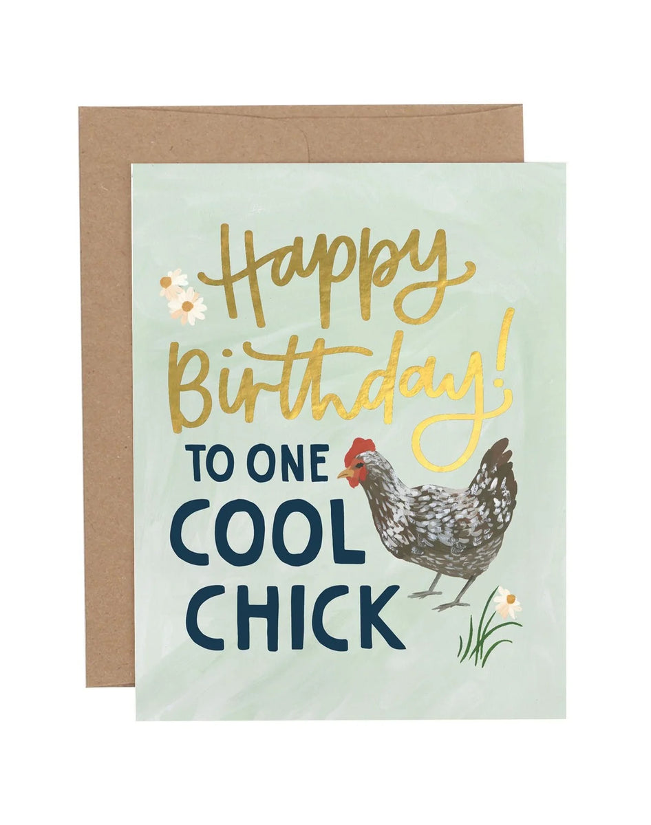 One Cool Chick Birthday Card – Antler & Alder